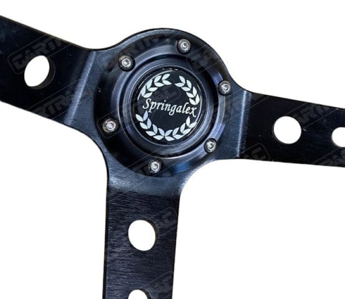 Springalex AVO Deep Dish Classic Rally Steering Wheel - Alcantara (Yel ...